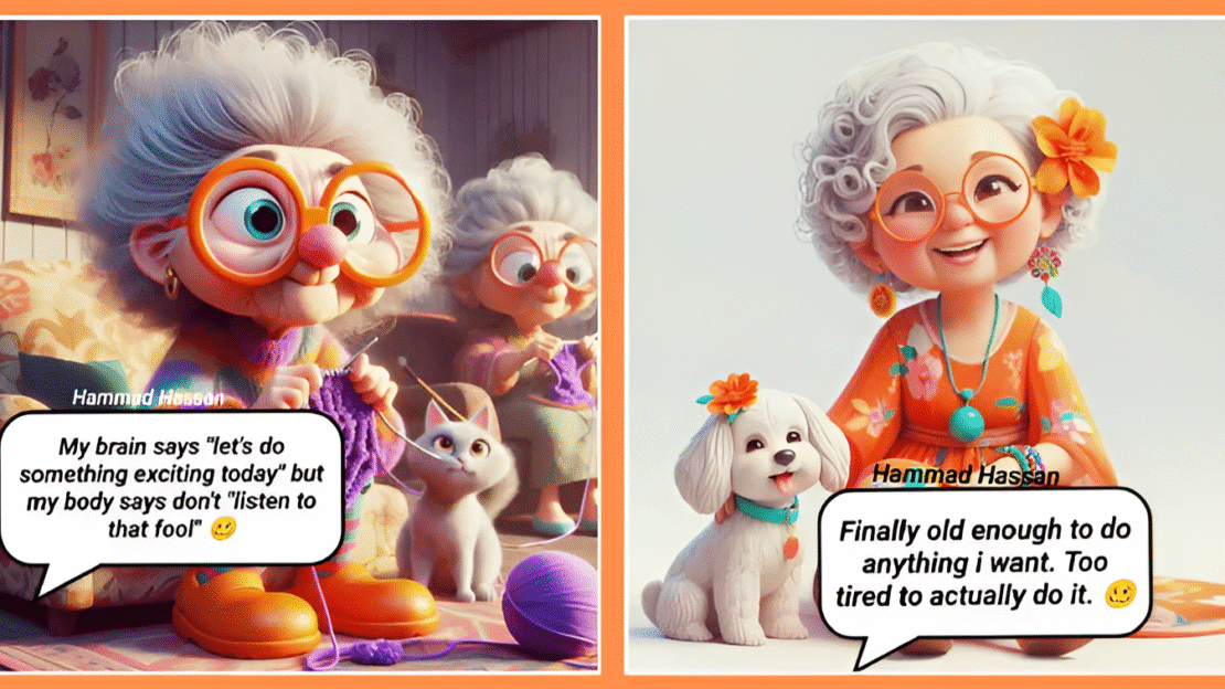 20 Old Lady Cartoons Bring Joy to Elderly People - New Dreamy